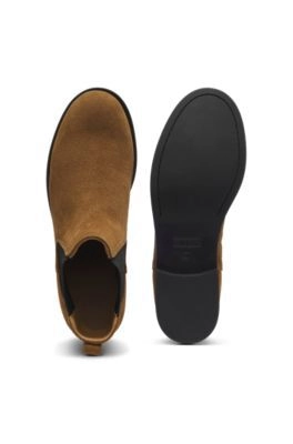 BOSS Suede Chelsea Boots With Double B Hardware