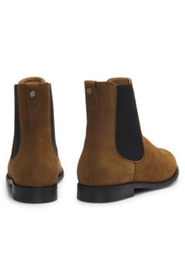 BOSS Suede Chelsea Boots With Double B Hardware