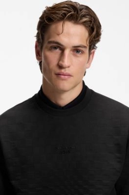 BOSS Porsche X Sweatshirt With Pasha Check Jacquard
