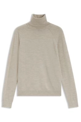 BOSS Slim-fit Turtleneck Sweater In Extra-fine Merino Wool