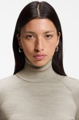 BOSS Slim-fit Turtleneck Sweater In Extra-fine Merino Wool
