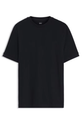 BOSS Cotton T-shirt With Geometric Texture