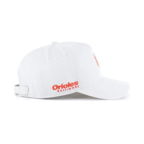 '47 White Baltimore Orioles Foundational Pinch Offside Adjustable Hat