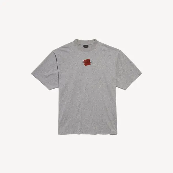 Balenciaga Taped Back Medium Fit T-shirt - Grey