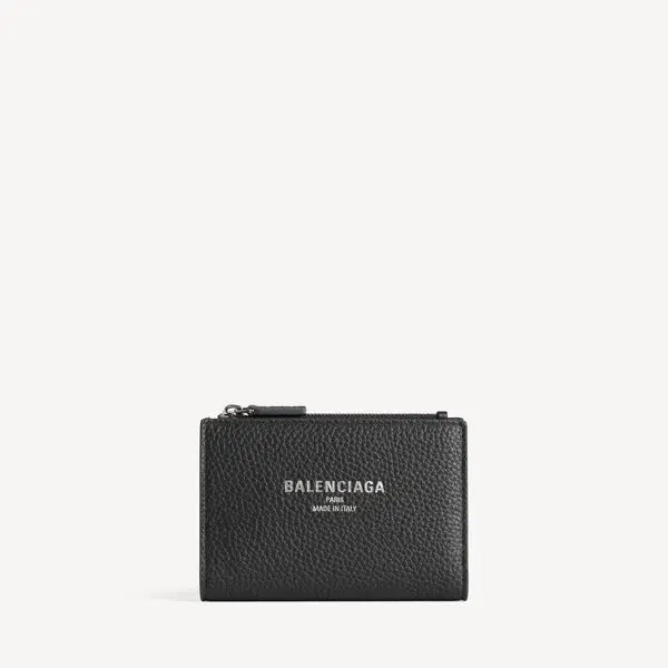 Balenciaga Credit Vertical Folded Card Holder - Black
