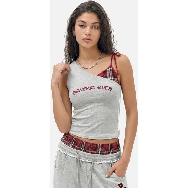 AELFRIC EDEN Asymmetric Tie Strap Tank Top