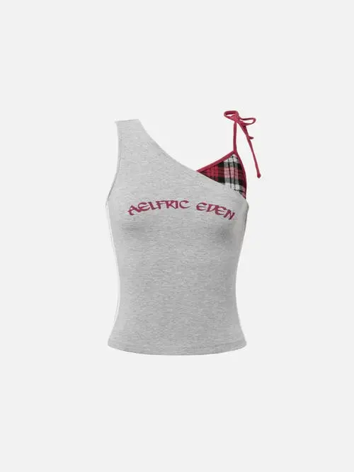 AELFRIC EDEN Asymmetric Tie Strap Tank Top
