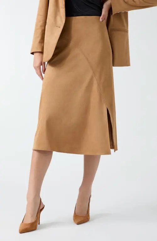 Guess Jennie Faux Suede Midi Skirt