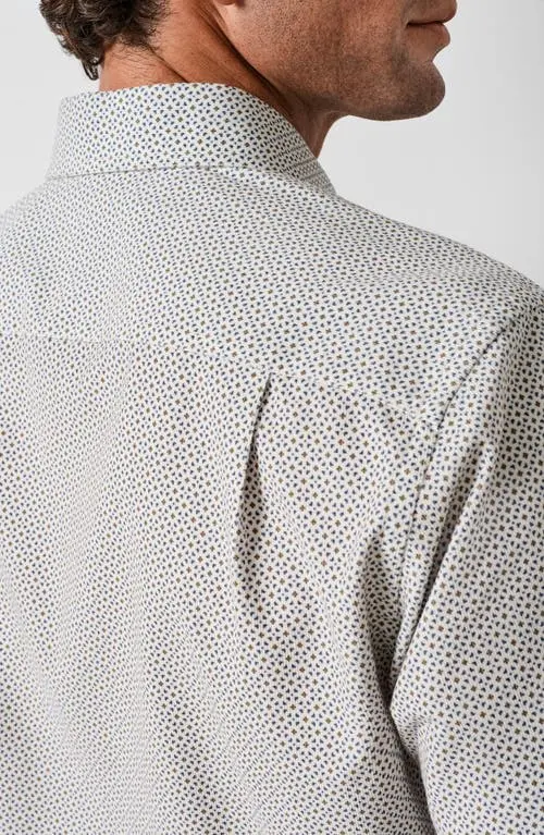 David Donahue Geometric Corduroy Sport Shirt