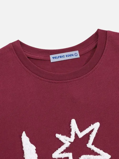 AELFRIC EDEN Fuzzy Cat Star Tee