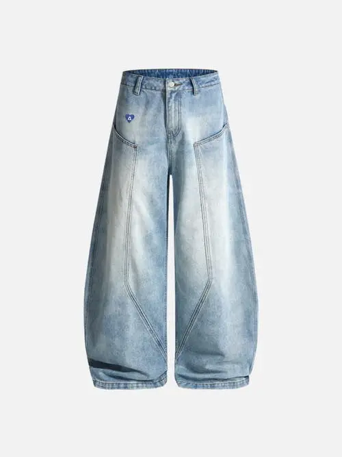 AELFRIC EDEN Seam Panel Baggy Barrel Jeans