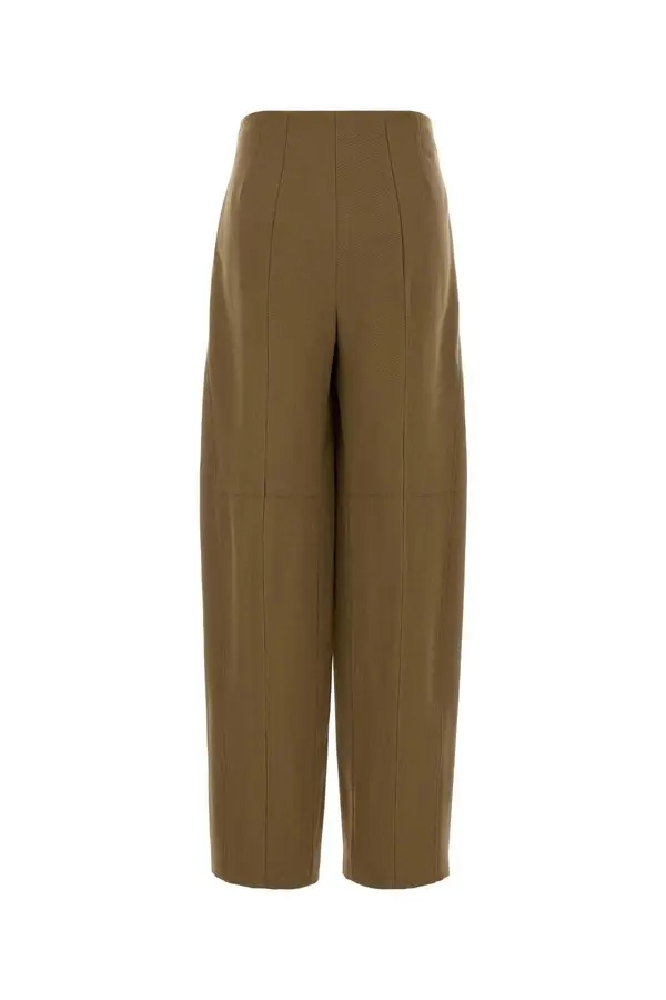 Victoria Beckham Beige Stretch Polyester Blend Pant