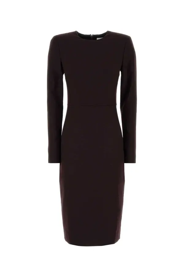 Victoria Beckham Aubergine Stretch Polyester Blend Dress