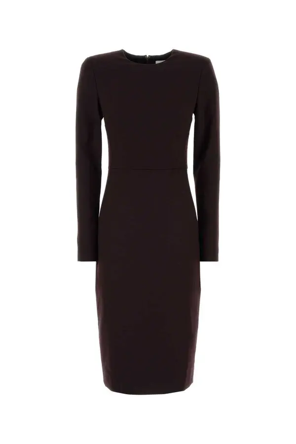 Victoria Beckham Aubergine Stretch Polyester Blend Dress - Purple