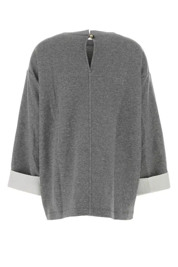 Carven Grey Nylon Blend Oversize Sweatshirt
