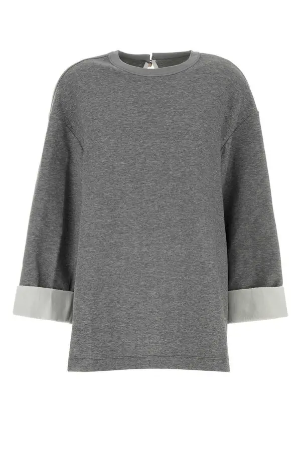 Carven Grey Nylon Blend Oversize Sweatshirt - Gray