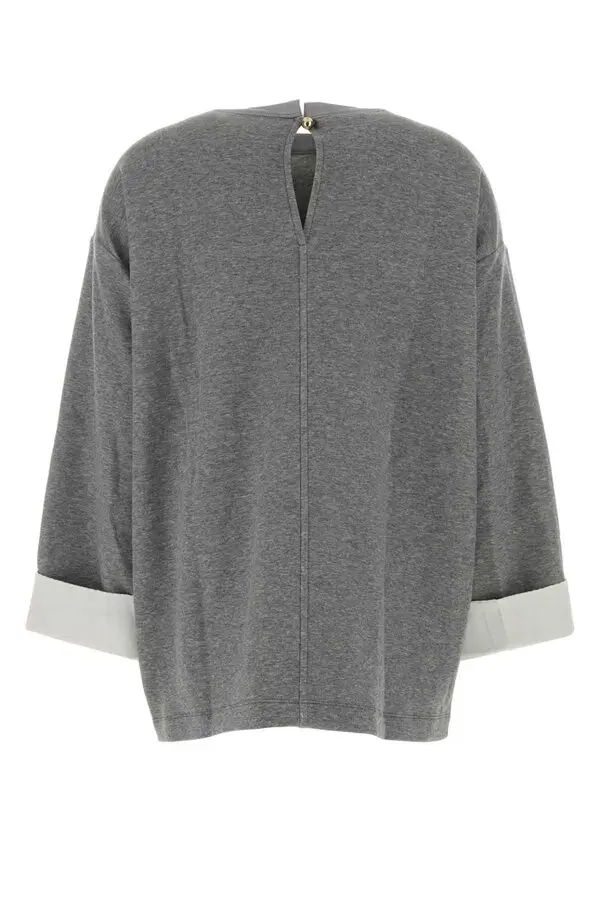 Carven Grey Nylon Blend Oversize Sweatshirt - Gray