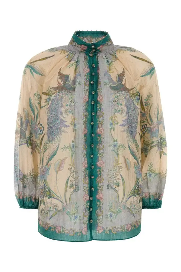 Zimmermann Printed Cotton Blend Indra Blouse - Multicolor
