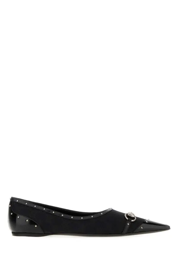 Gucci Gg Fabric Loafers - Black