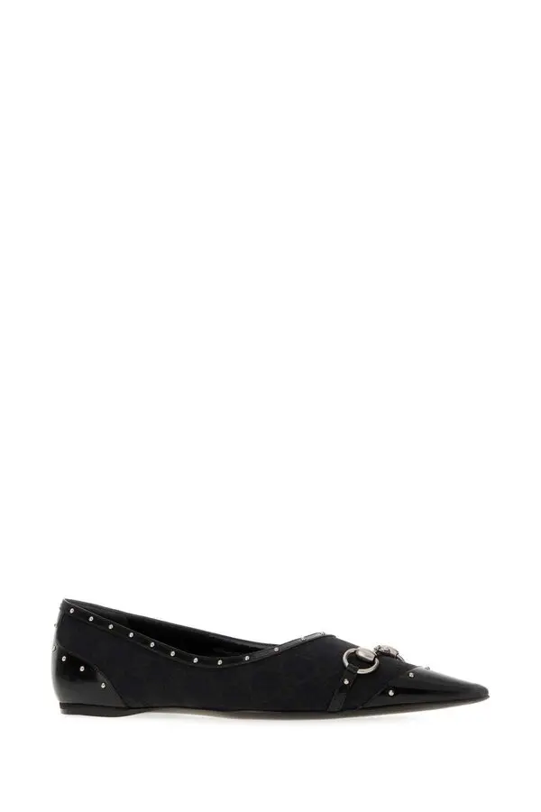 Gucci Gg Fabric Loafers - Black