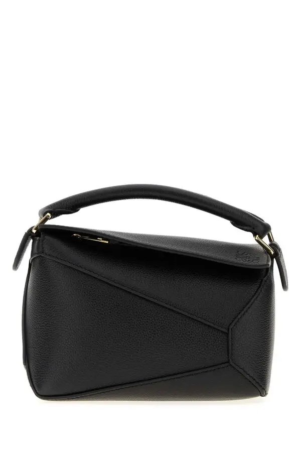 Loewe Leather Mini Puzzle Handbag - Black