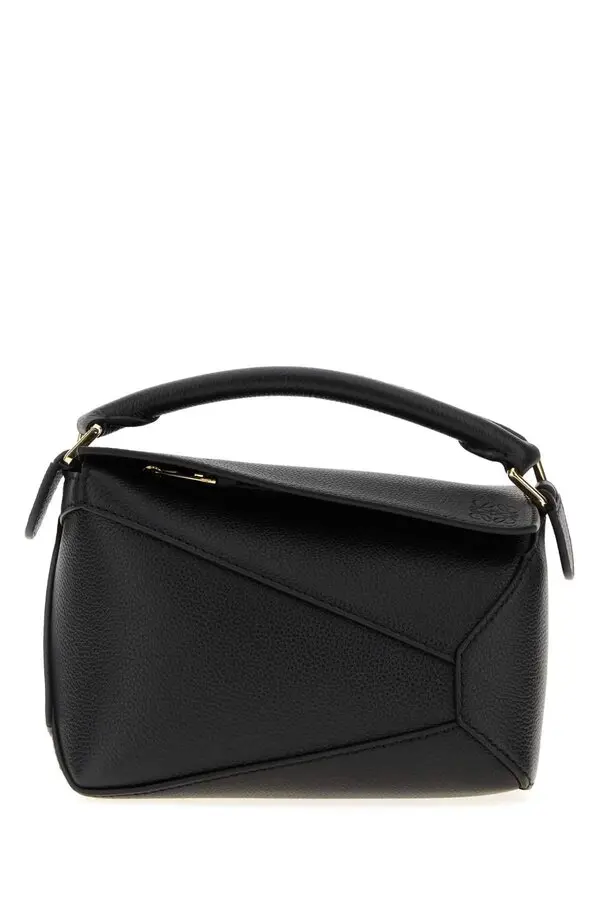 Loewe Leather Mini Puzzle Handbag - Black