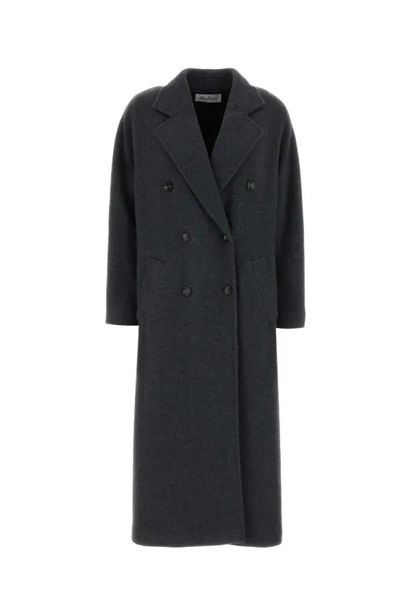Max Mara Dark Grey Cashmere Blend Cadmio Coat - Gray