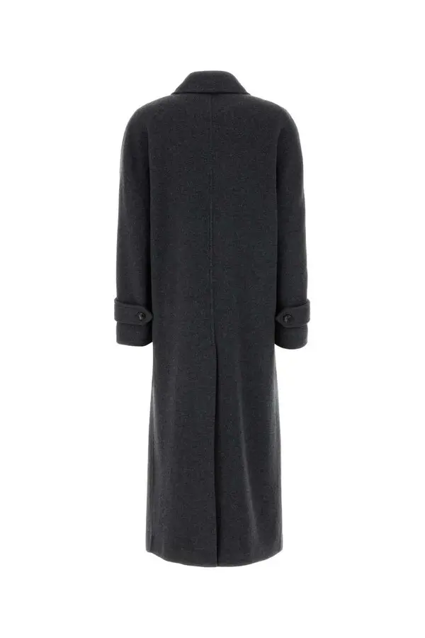 Max Mara Dark Grey Cashmere Blend Cadmio Coat - Gray