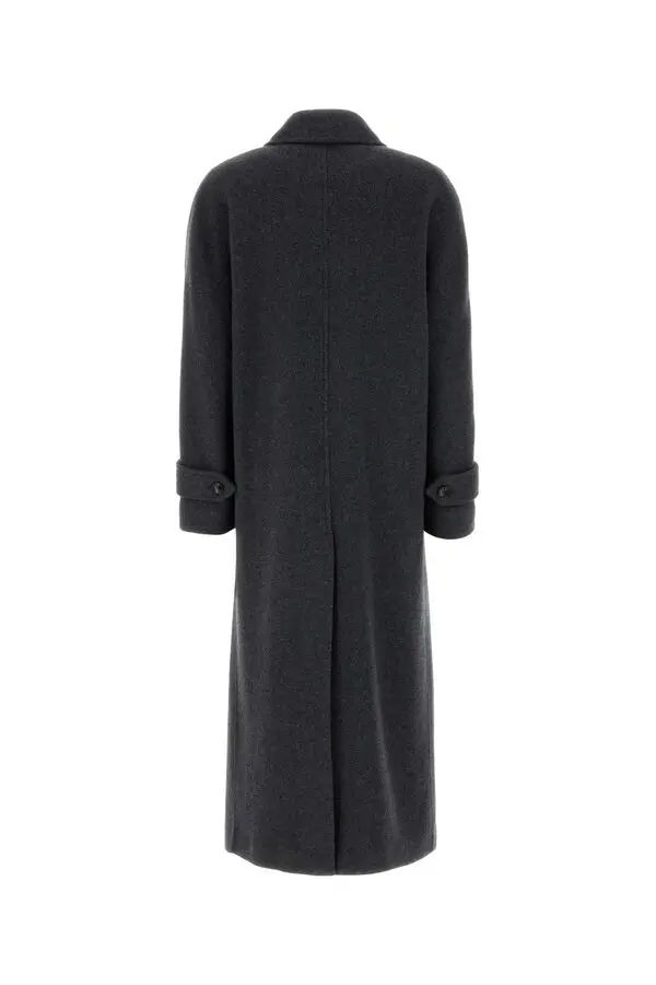 Max Mara Dark Grey Cashmere Blend Cadmio Coat - Gray