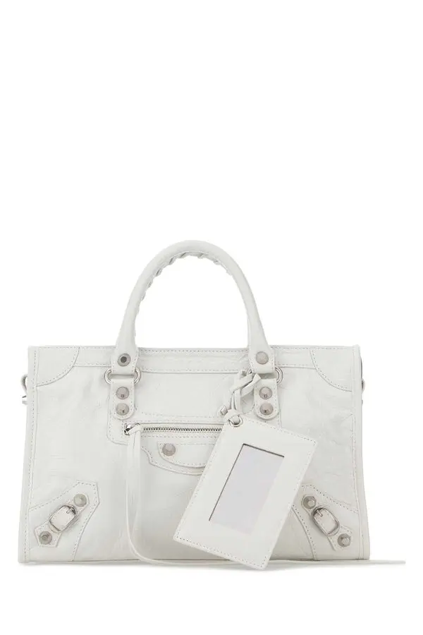 Balenciaga Leather Small Le City Handbag - White