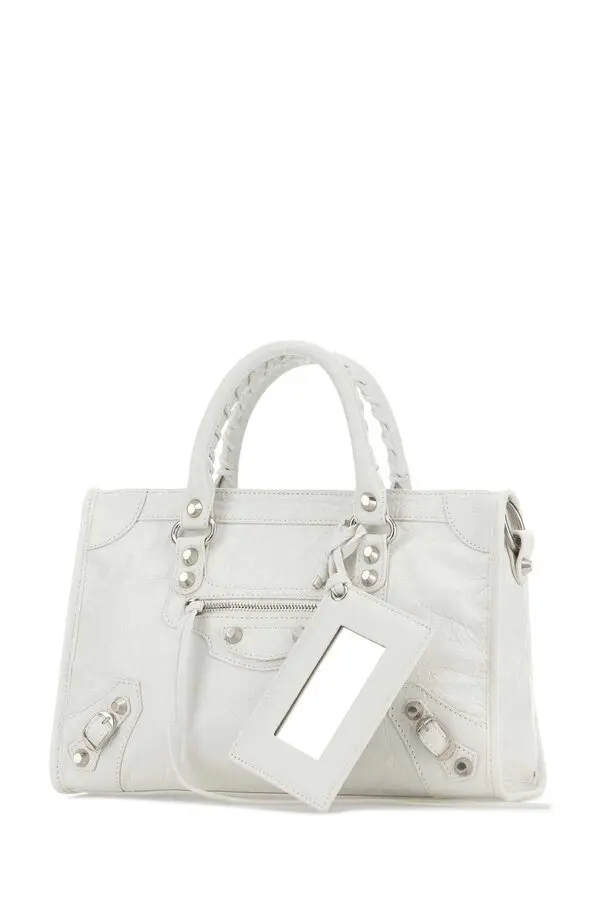 Balenciaga Leather Small Le City Handbag - White