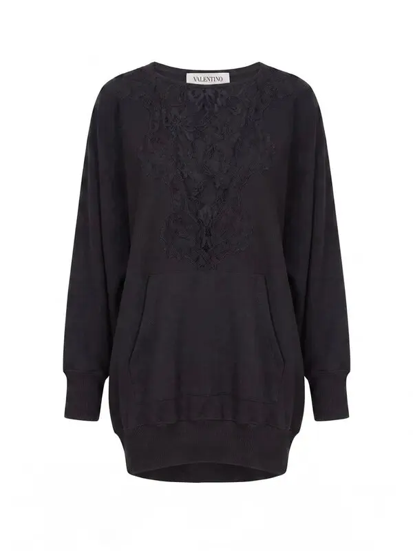 Valentino Garavani Lace` Jersey Sweatshirt - Multicolor