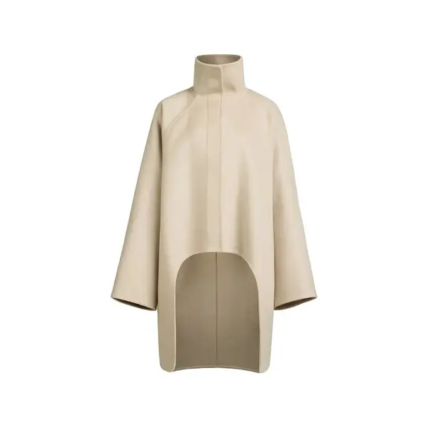 Alaïa Neutrals Coats Oversized Coats - Cream
