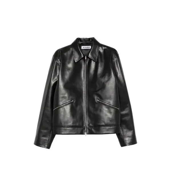 JIL SANDER Jackets Leather Jackets - Black