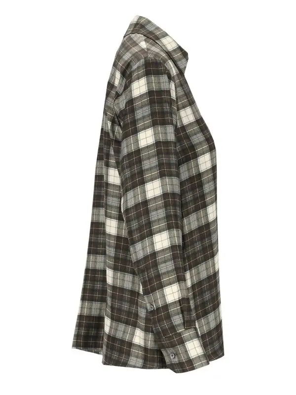 Max Mara Check Silk Twill Shirt
