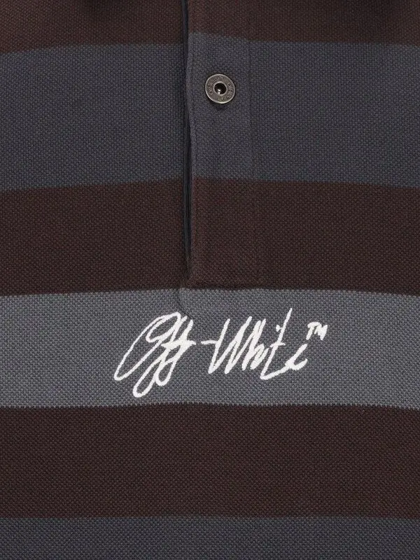 Off-White Long-sleeved Polo Shirt