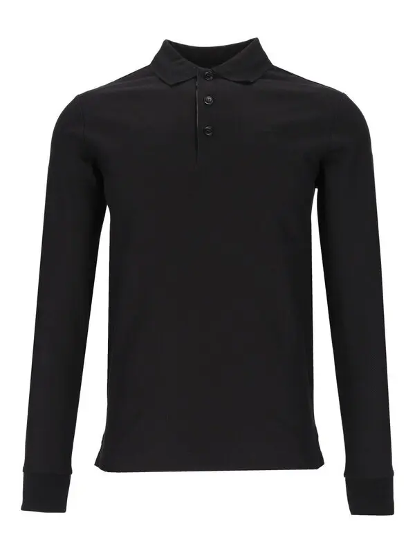 Burberry Long-sleeve Polo Shirt - Black