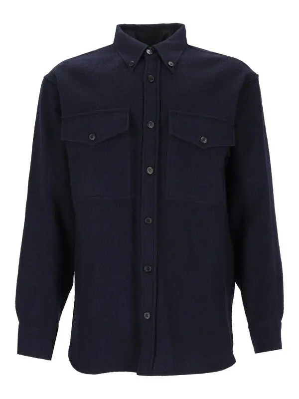 Dries Van Noten Wool Shirt Jacket - Blue