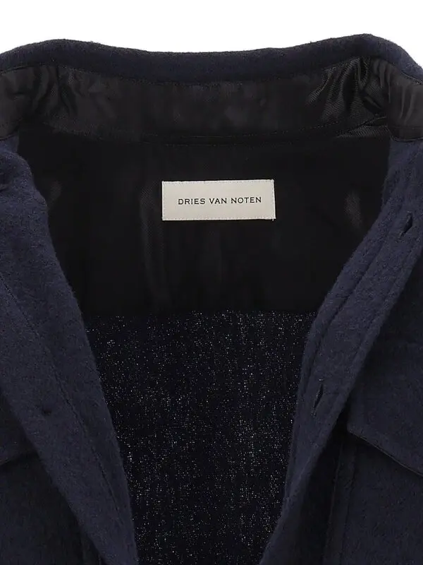 Dries Van Noten Wool Shirt Jacket - Blue