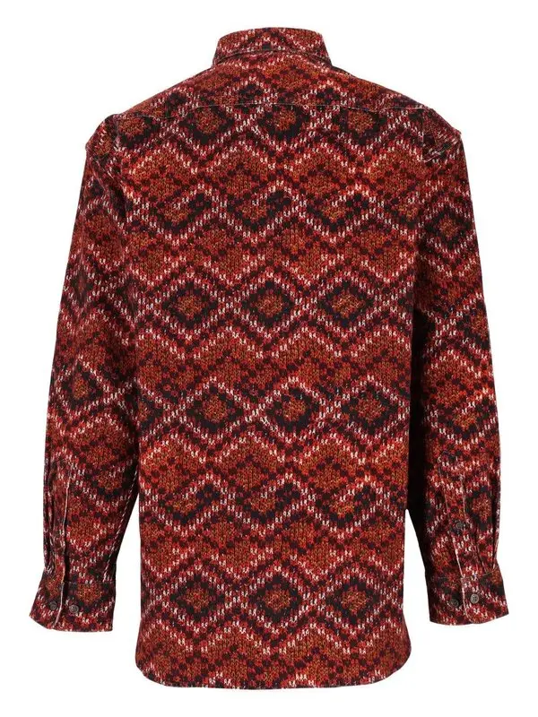 Dries Van Noten Printed Velvet Shirt