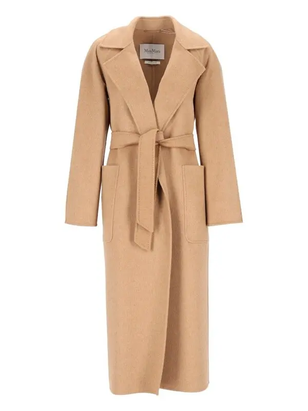 Max Mara Ready Icon Coat In Camel - Cream