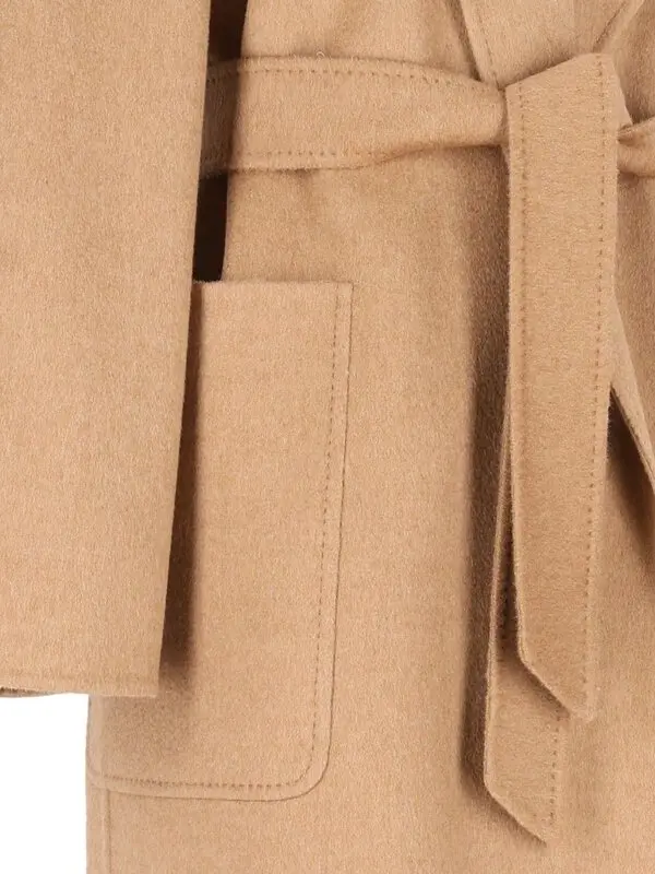 Max Mara Ready Icon Coat In Camel - Cream
