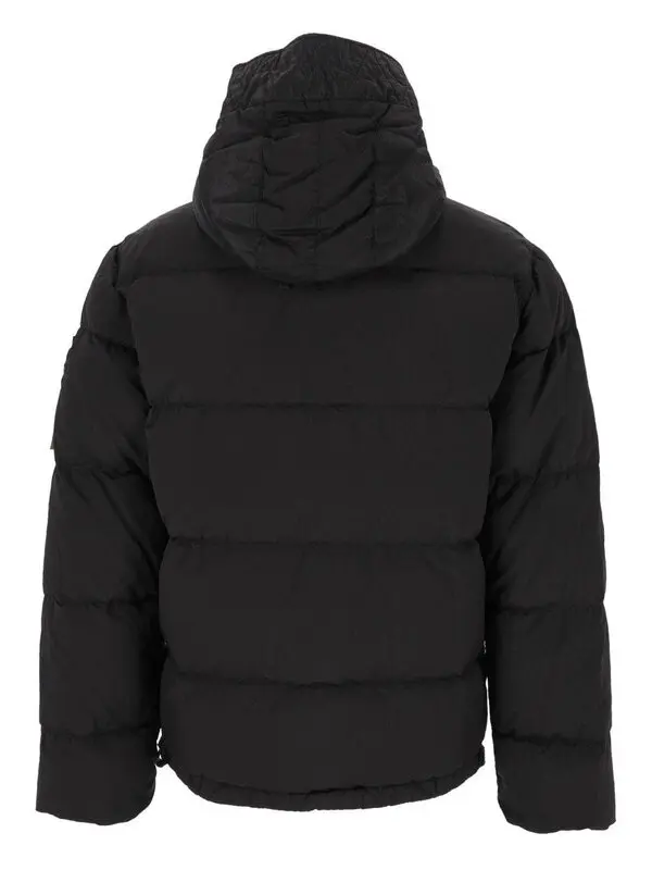 Stone Island Hooded Down Jacket In Nylon Metal Fabric