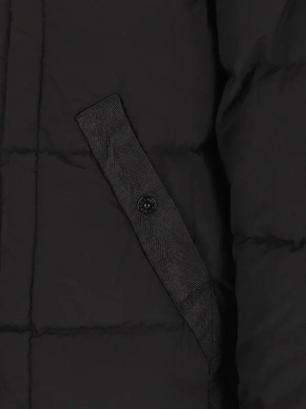 Stone Island Hooded Down Jacket In Nylon Metal Fabric