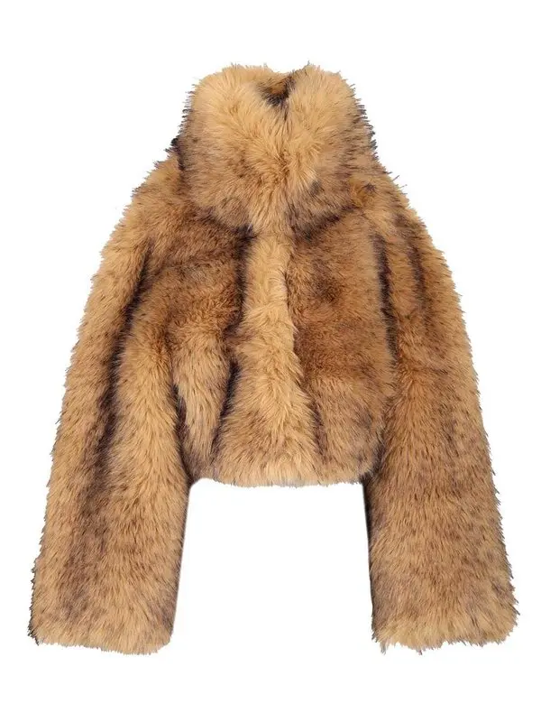 ROTATE BY BIRGER CHRISTENSEN Short Fur Jacket - Cream