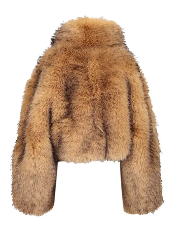 ROTATE BY BIRGER CHRISTENSEN Short Fur Jacket - Cream