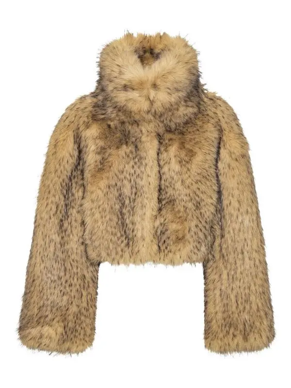 ROTATE BY BIRGER CHRISTENSEN Short Fur Jacket - Cream