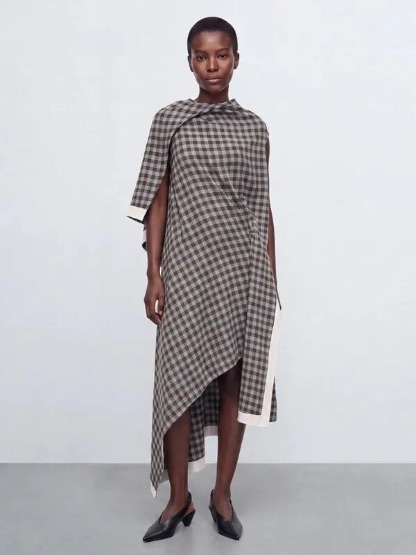Loewe Dress In Viscose And Linen Blend