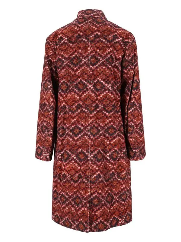 Dries Van Noten Long Printed Velvet Coat