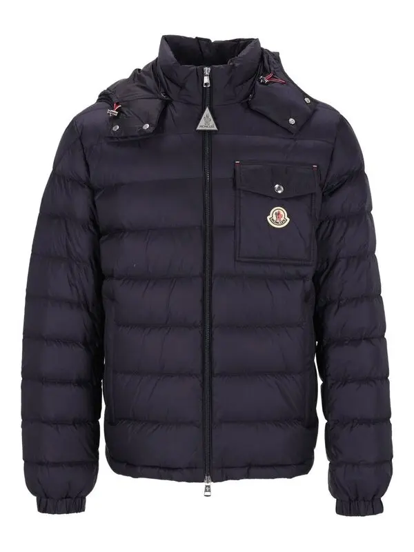 Moncler Verith Short Down Jacket With Hood - Blue